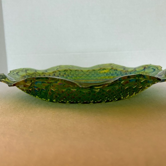 Dining | Vintage Indiana Blue Iridescent Carnival Glass Platter | Poshmark